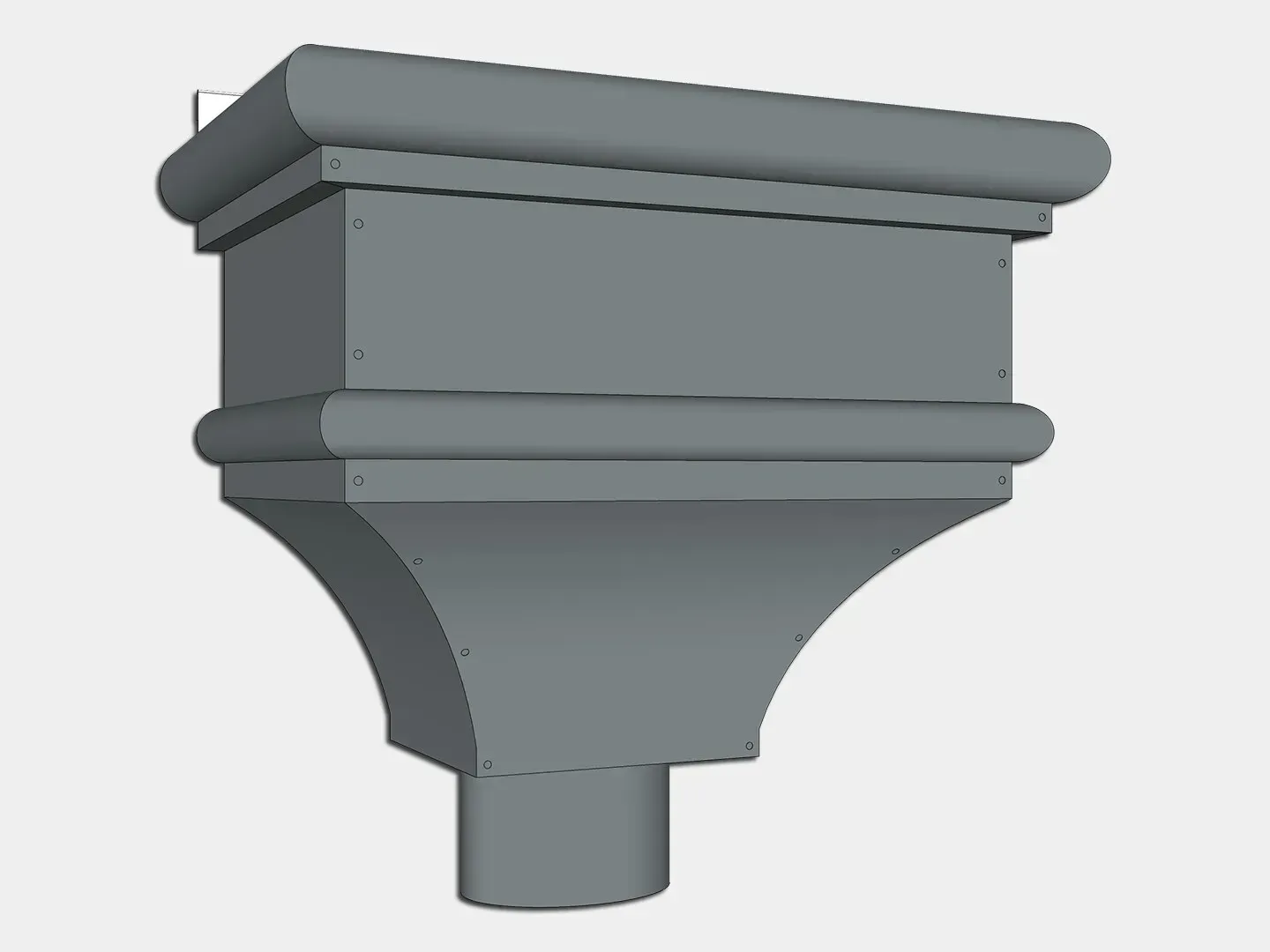 The Bedford Small Leader Head | KM Sheet Metal